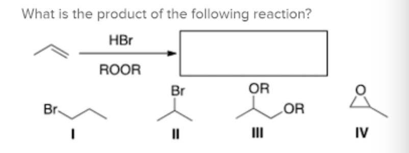 Solved What is the product of the following reaction? HBr | Chegg.com