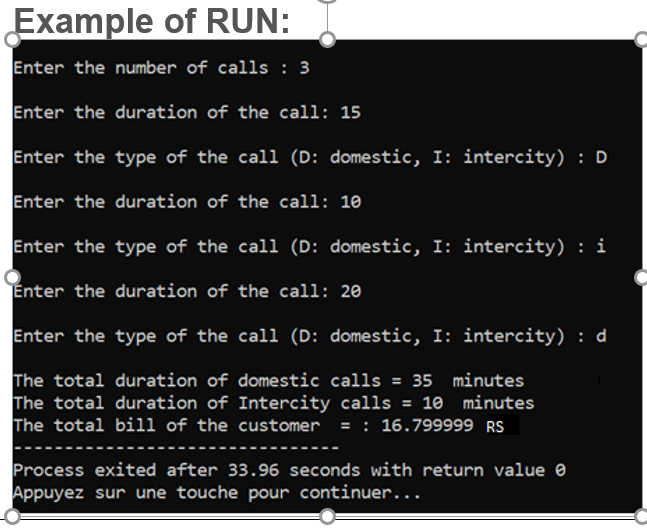 Solved The telephone bill of customers is calculated as | Chegg.com