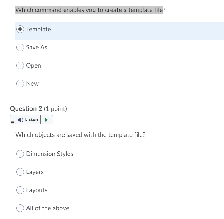Solved Which command enables you to create a template file? | Chegg.com