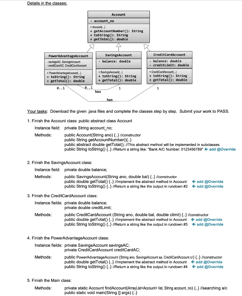 Solved Q7. [Homework] Programming Account ABC bank manages3 | Chegg.com