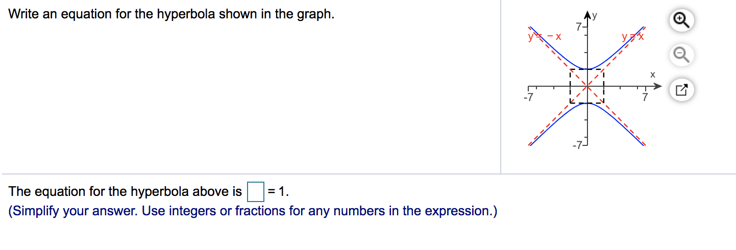 Solved Write an equation for the hyperbola shown in the | Chegg.com