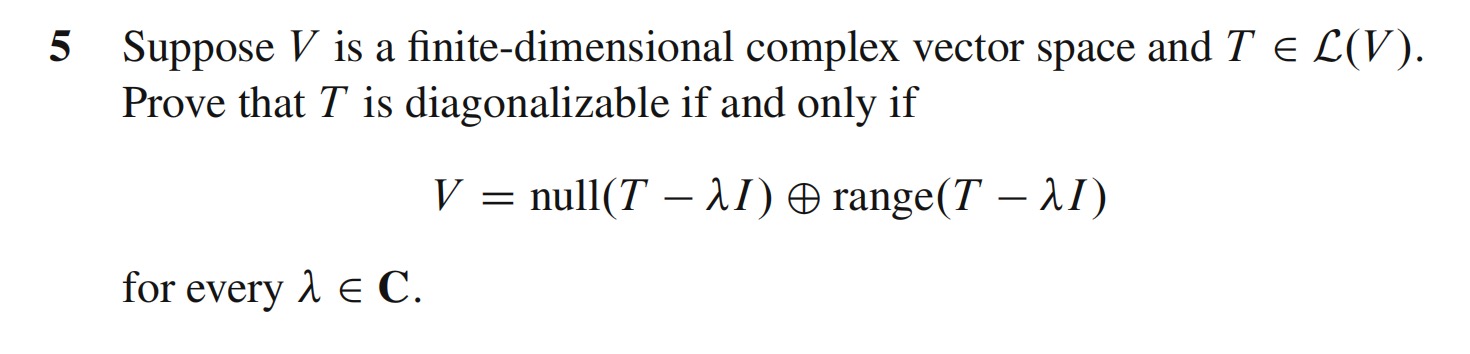 Solved 5 Suppose V is a finite-dimensional complex vector | Chegg.com