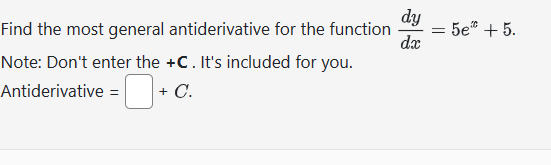 Solved Find the most general antiderivative for the function | Chegg.com