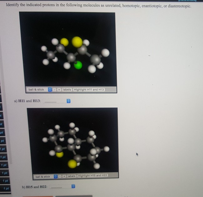 Solved Identify the indicated protons in the following | Chegg.com