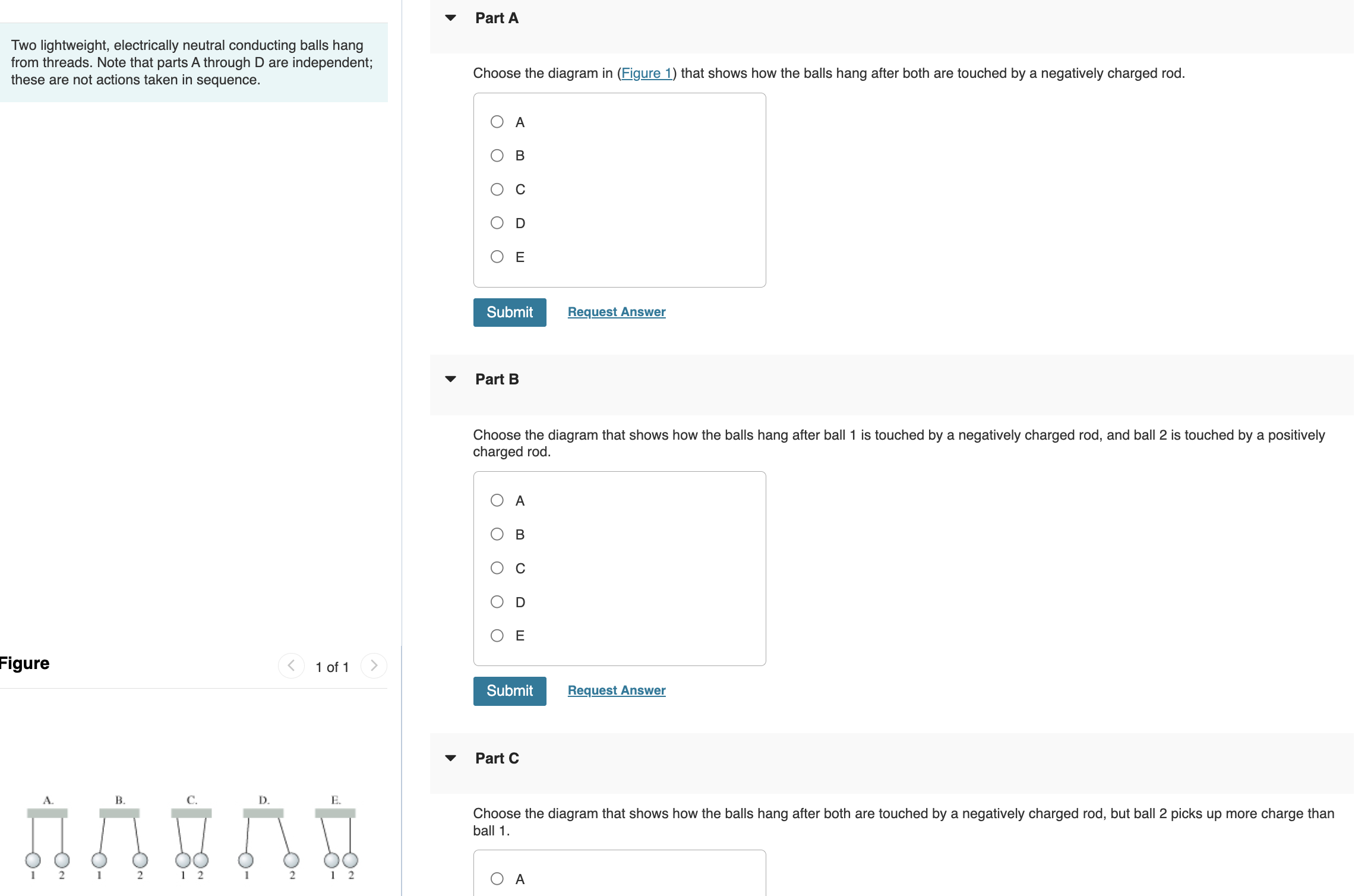 Solved Two lightweight, electrically neutral conducting | Chegg.com
