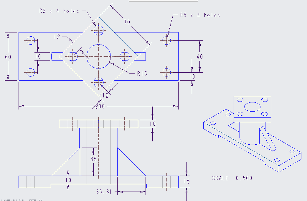 Design and draw at least two views of a Jig assembly | Chegg.com