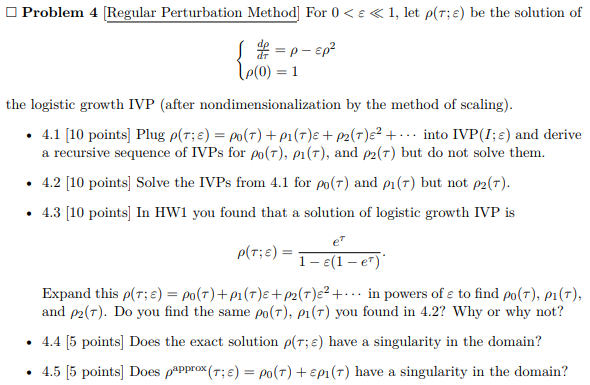 Solved Problem 4 Regular Perturbation Method For 0