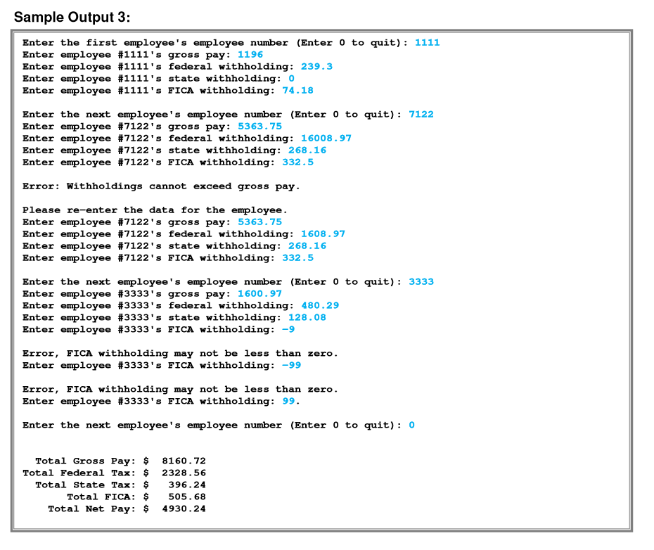 Solved Write a program similar to the one described in | Chegg.com