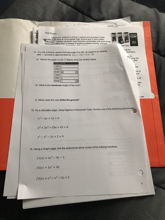 Solved NAME DATE REVIEW FOR PRECALCULUS Linear Functions | Chegg.com