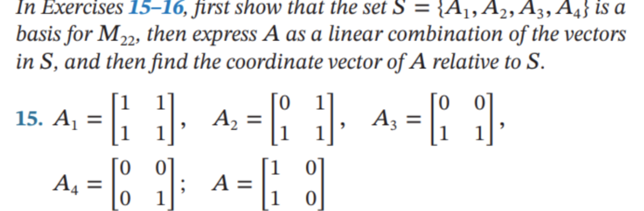 Solved In Exercises 15-16, first show that the set | Chegg.com