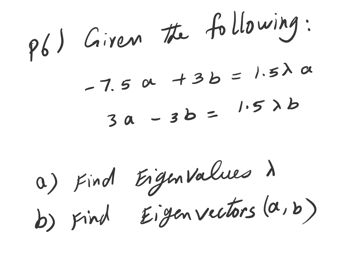 Solved 6) Given the following: -7.5 a + 3b = 1.5da 3 a - 3b | Chegg.com