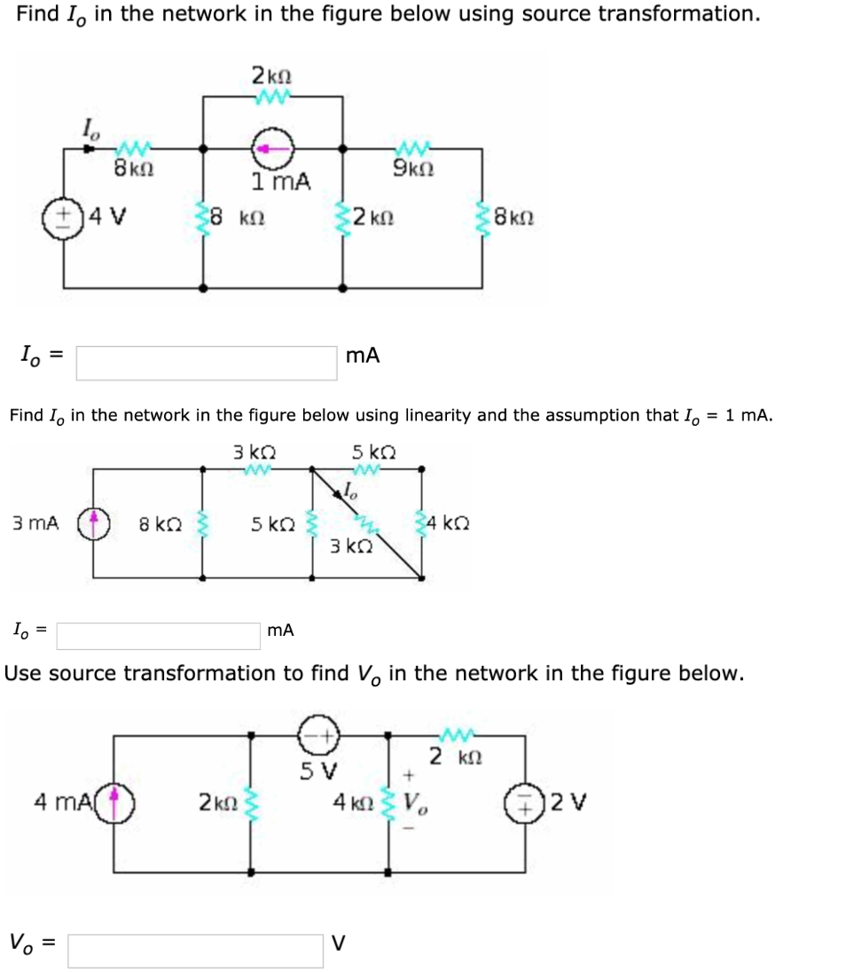 Solved Find Io in the network in the figure below using | Chegg.com