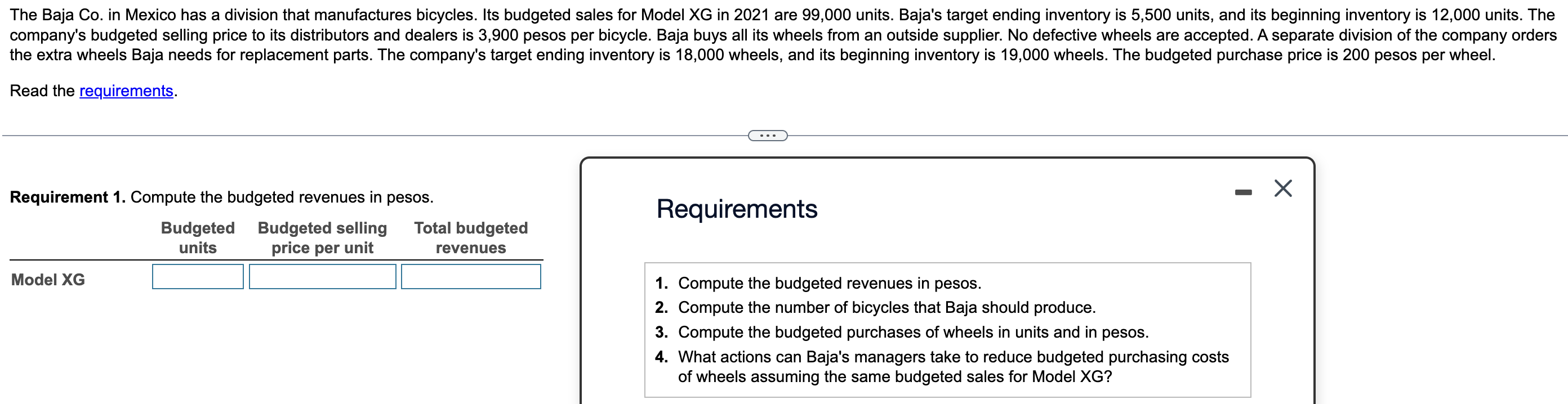 Solved Read the requirements. Requirement 1. Compute the | Chegg.com