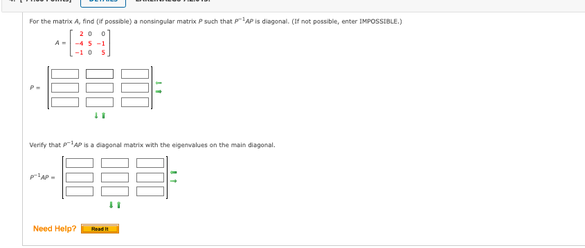 Solved \[ \begin{array}{l} A=\left[\begin{array}{rrr} 2 & 0 | Chegg.com