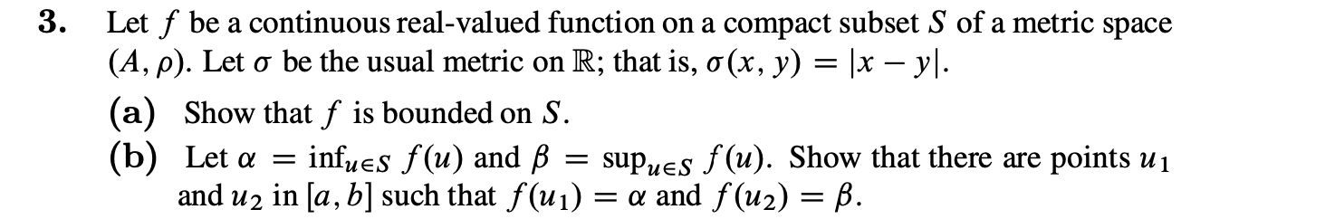 Solved - Let f be a continuous real-valued function on a | Chegg.com