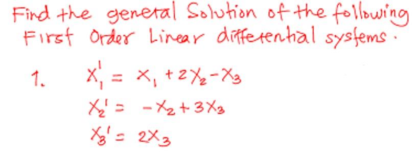 Solved Find the general Solution of the following First | Chegg.com