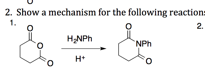 Solved 2. Show a mechanism for the following reaction: 2. 1. | Chegg.com