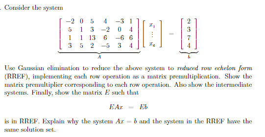 Solved Consider the system | Chegg.com
