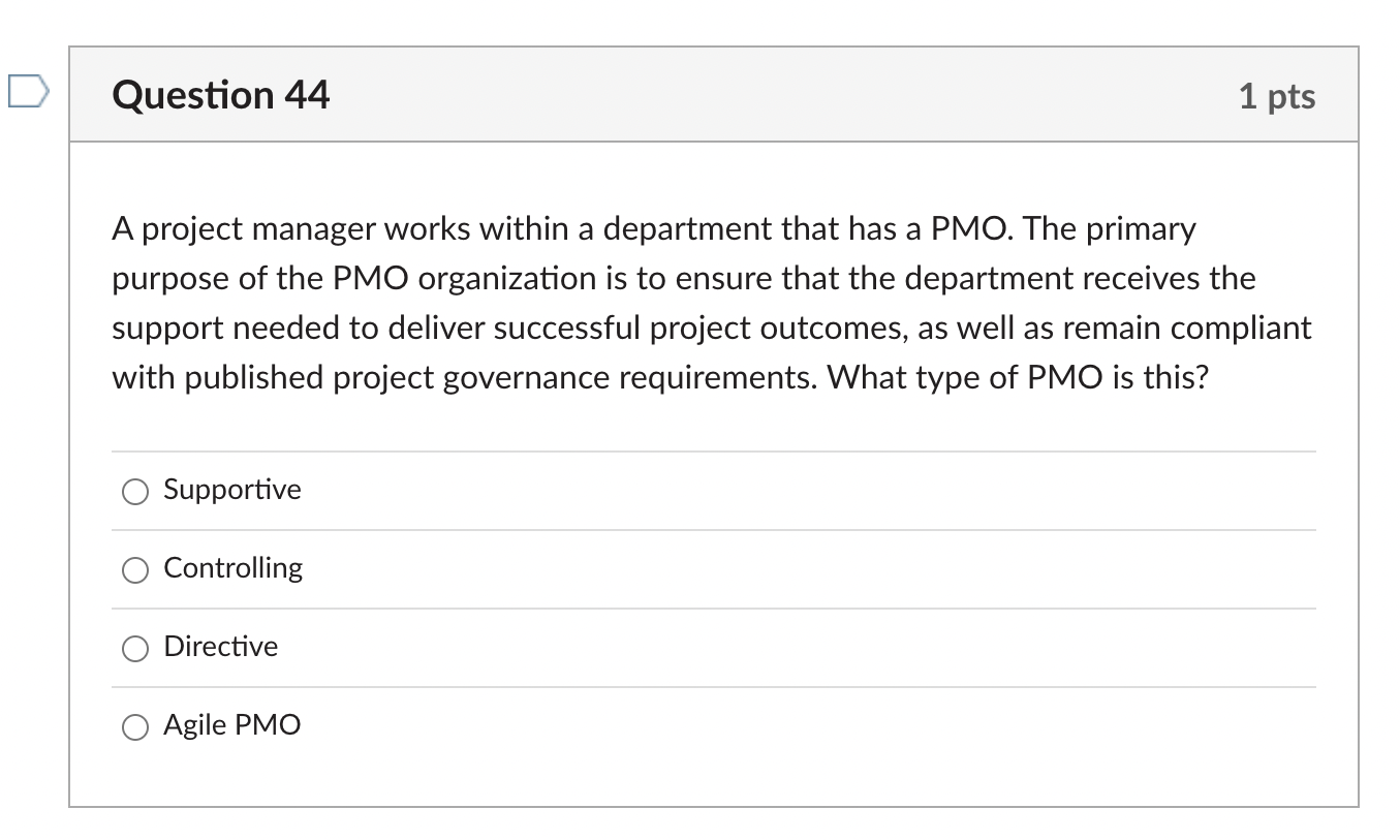 Solved A project manager works within a department that has | Chegg.com