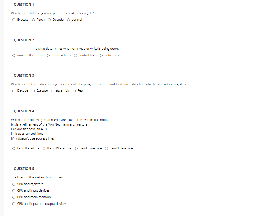 Solved QUESTION 1 Which of the following is not part of the | Chegg.com