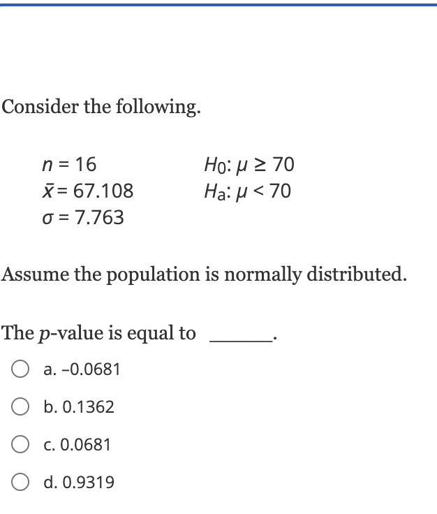 Solved Consider the following. | Chegg.com