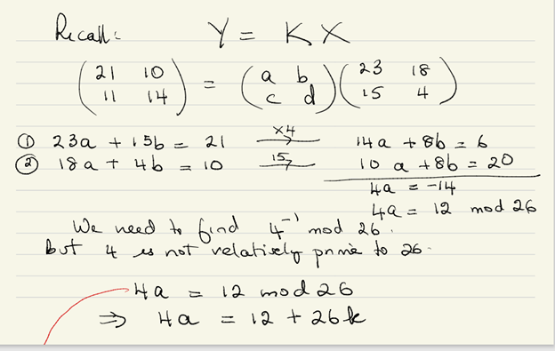 Solved . A message was encrypted using a 2x2 Hill cipher. We | Chegg.com