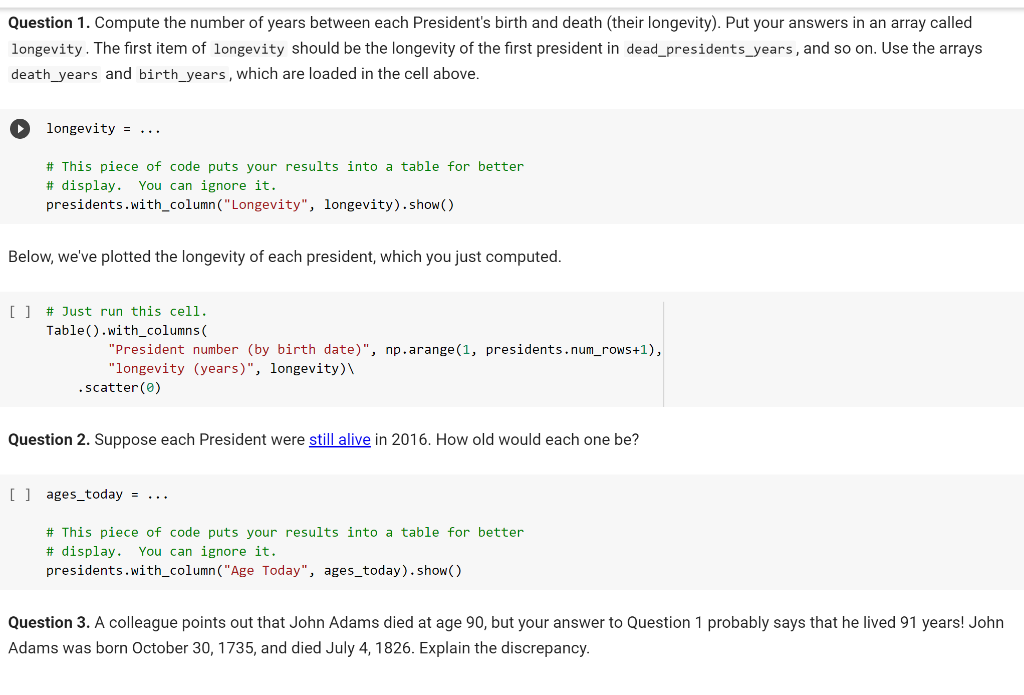 Solved Question 1. Compute the number of years between each | Chegg.com