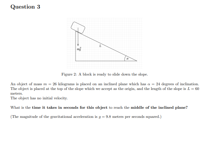 Solved Question 1 Figure 1: A block is sliding down the | Chegg.com