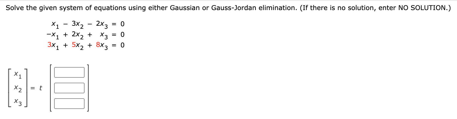 Solved Solve the given system of equations using either | Chegg.com