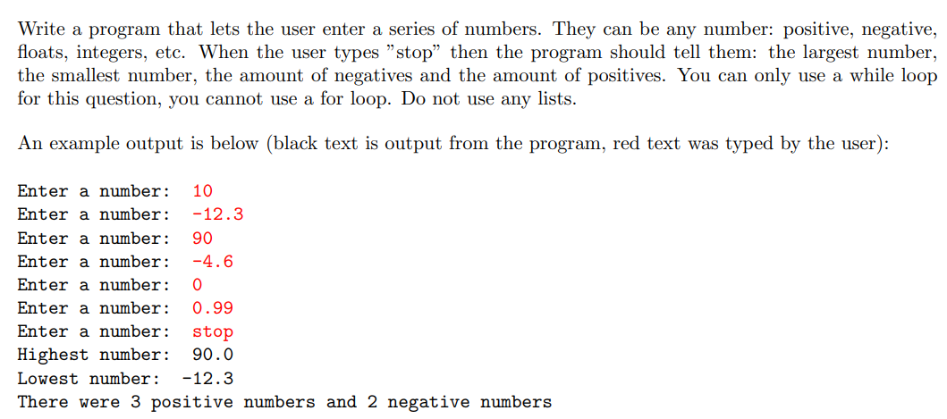 Solved Write a program that lets the user enter a series of | Chegg.com