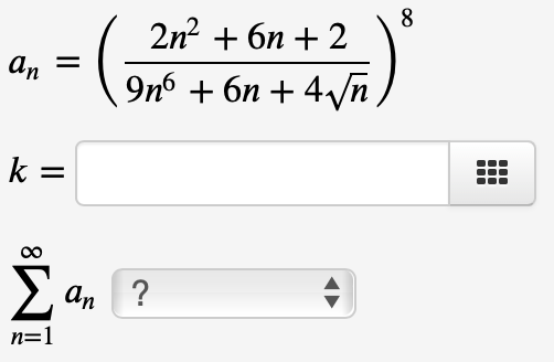 Solved #1-2) For each sequence an, find k (a number) where | Chegg.com