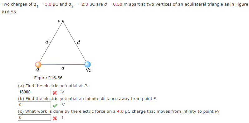 Solved Two charges, q1=−14nC and q2=30.0nC, are separated by | Chegg.com