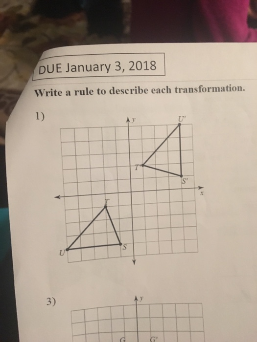 Solved DUE January 3, 2018 Write a rule to describe each | Chegg.com