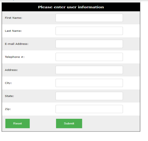 Solved Form Processing In this assignment you need to create | Chegg.com