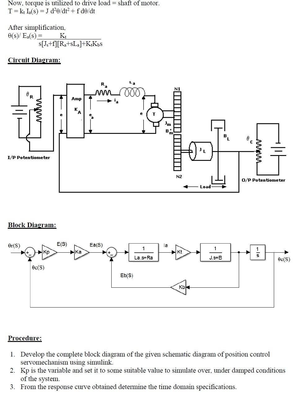 Solved Experiment No. 4 DC POSITION CONTROL Aim: To simulate | Chegg.com