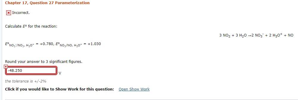 Solved Chapter 17 Question 27 Parameterization X Incorrect