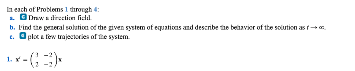 Solved In each of Problems 1 through 4: a. Draw a direction | Chegg.com