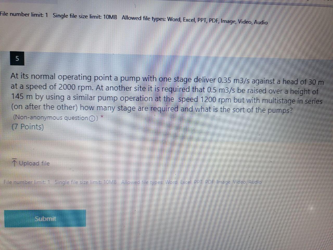 Solved File number limit 1 Single file size limit: 10MB | Chegg.com