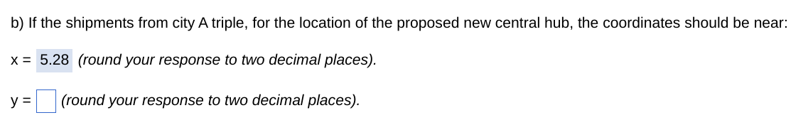 Solved The following table gives the map coordinates and the | Chegg.com