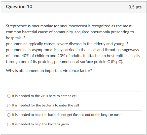Solved Streptococcus pneumoniae (or pneumococcus) is | Chegg.com