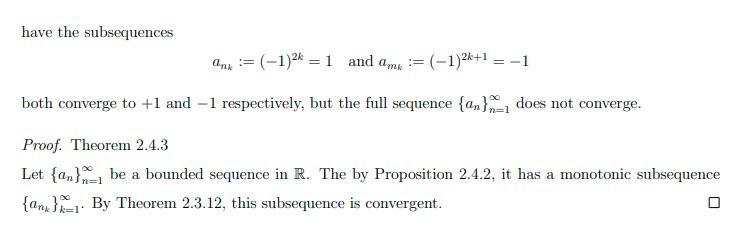 Solved 2.4 Subsequence Consider a sequence 01, 02, 03, of | Chegg.com