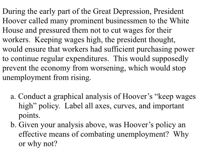 Herbert Hoover Great Depression Policies