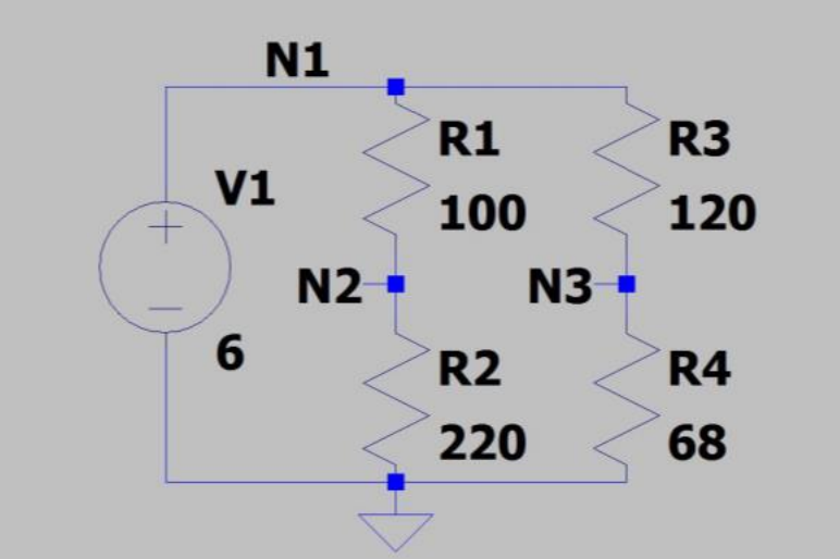 Solved Find the voltage values at N1, ﻿N2, ﻿N3, ﻿and voltage | Chegg.com