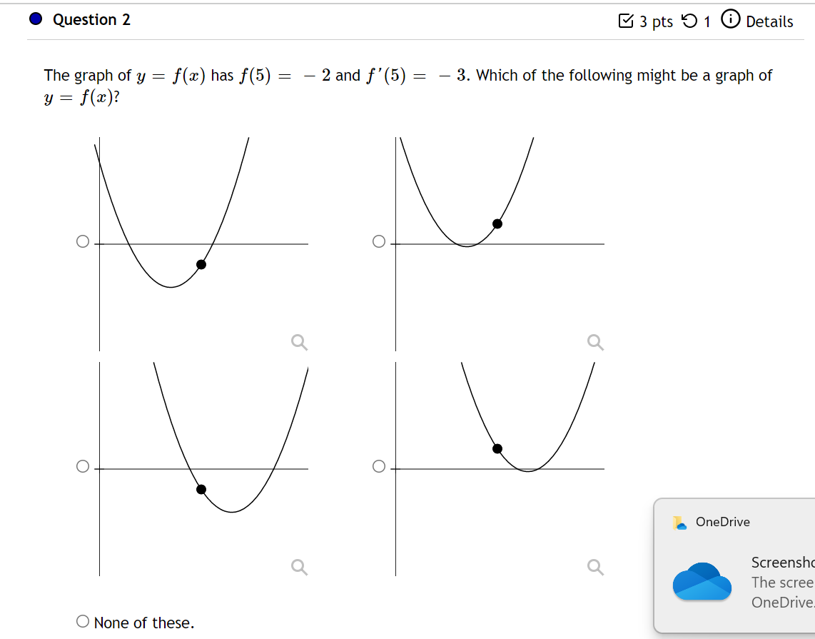 Solved Question 1 The graph below is the function f(x) 5 4 3 | Chegg.com