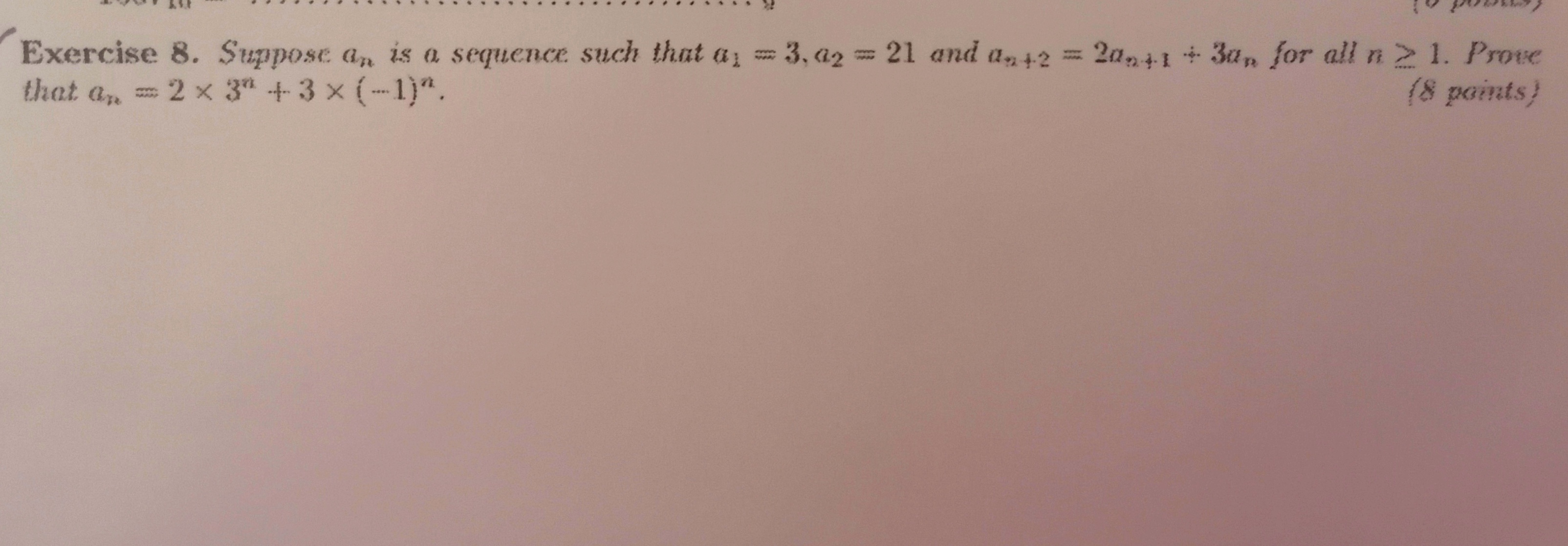 Solved Exercise 8. Suppose an is a sequence such that | Chegg.com
