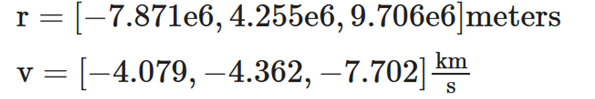 Solved Converts A Set Of Cartesian Orbital Elements To The