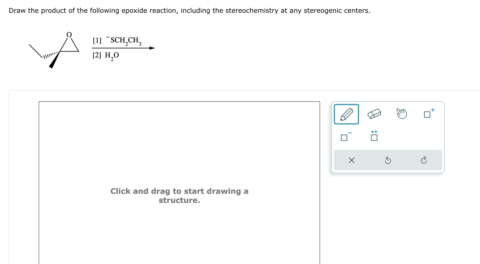 Solved Draw the product of the following epoxide reaction, | Chegg.com