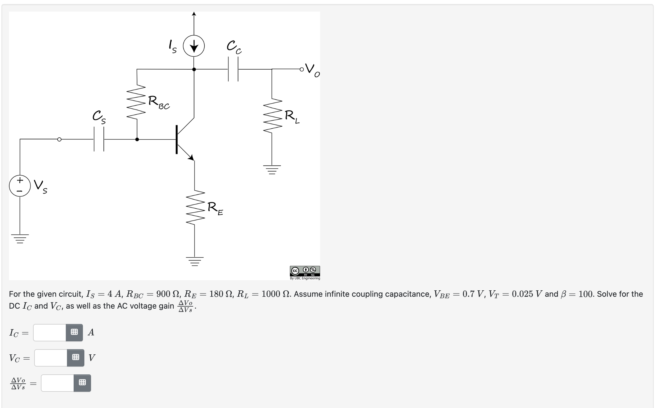 Solved For the given circuit, | Chegg.com