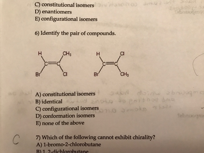 Solved Identify the pair of compounds. constitutional | Chegg.com