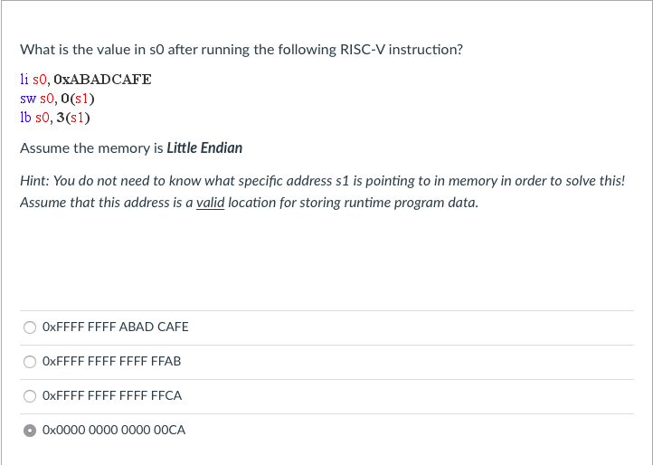 Solved Question 6 1 pts Suppose that we store -12(base 10) | Chegg.com